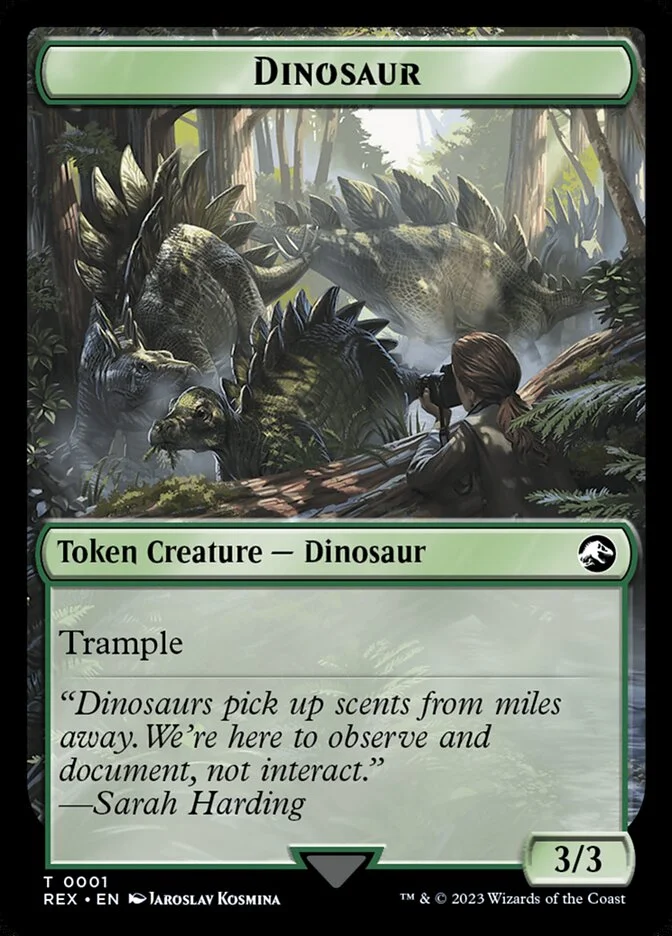 Dinosaur MTG (Jurassic World Collection Tokens)
