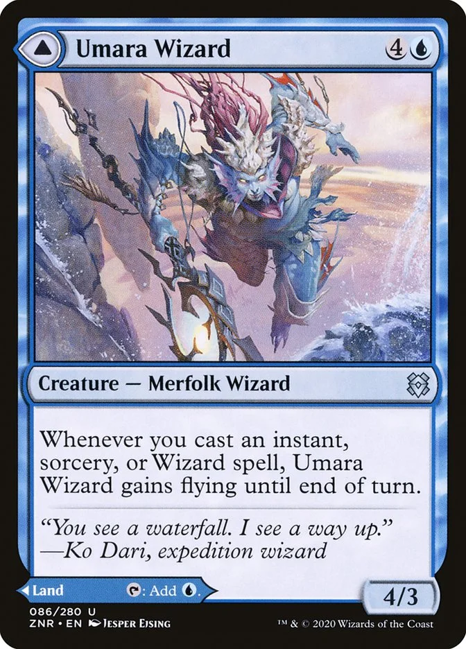 Umara Wizard / Umara Skyfalls MTG (Zendikar Rising)
