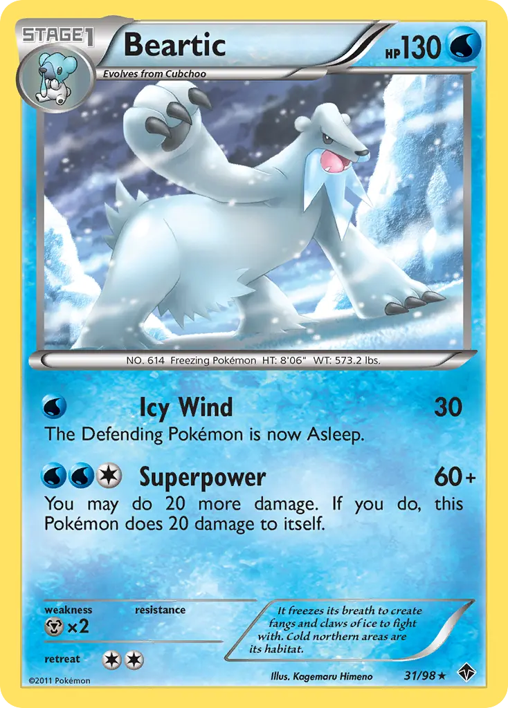 Beartic PKM (Emerging Powers) Pokémon - TCG Land México