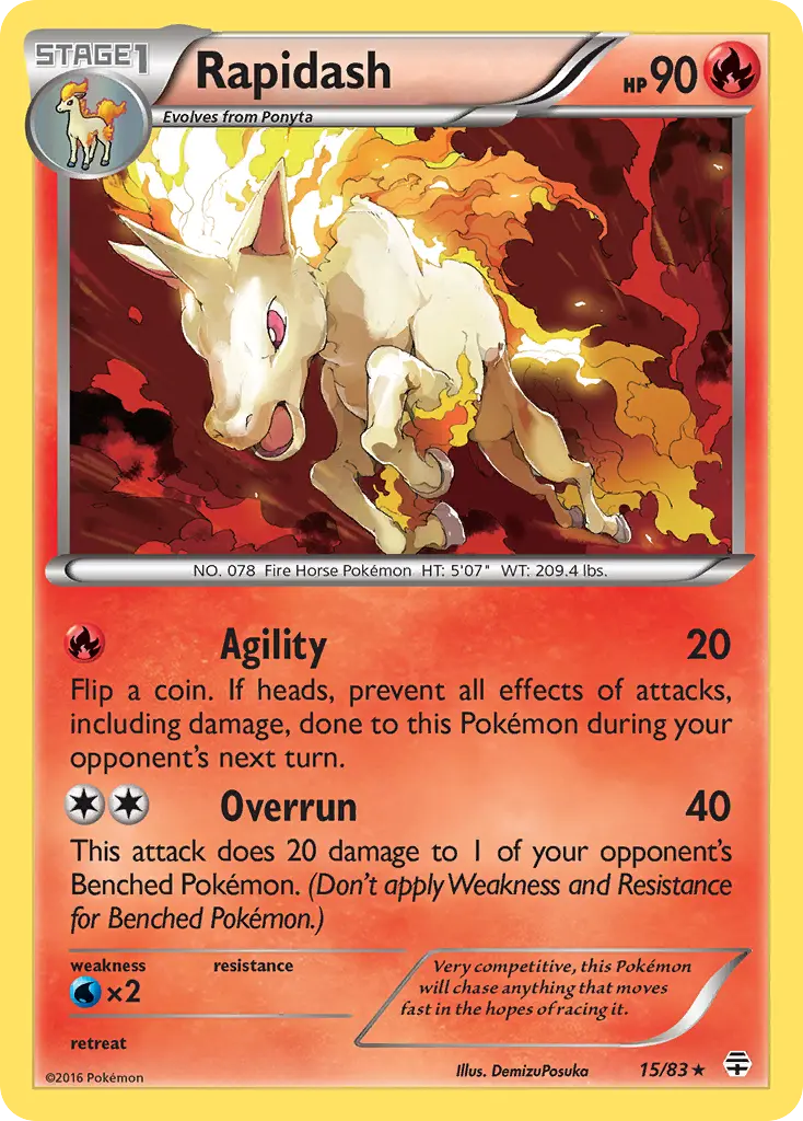 Rapidash PKM (Generations) Pokémon - TCG Land