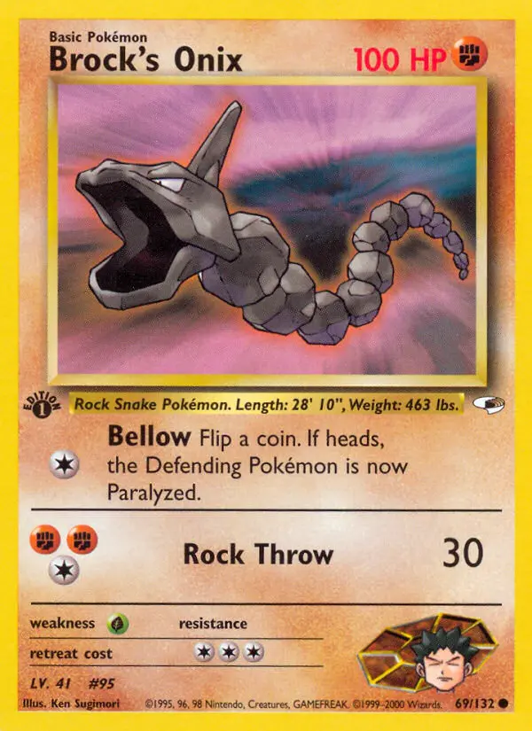 Brock's Onix PKM (Gym Heroes) Pokémon - TCG Land México