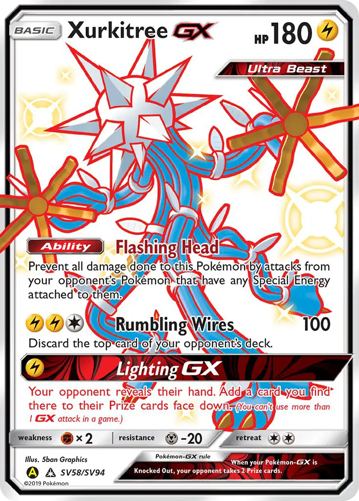 Xurkitree-GX PKM (Hidden Fates Shiny Vault) Pokémon - TCG Land México